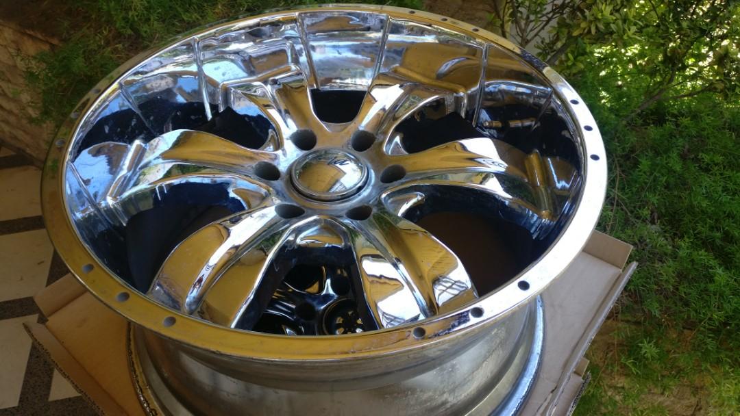Mondera 20 inch Chrome Rims Wheels without Tires fit Hilux Fortuner ...