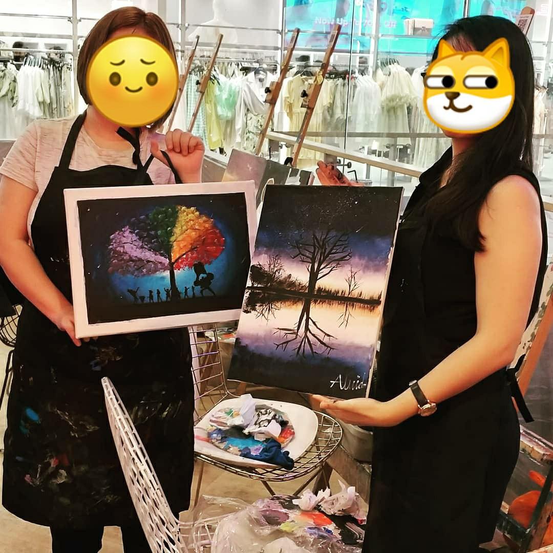 One piece abstract acrylic painting, Hobbies & Toys, Stationery & Craft ...