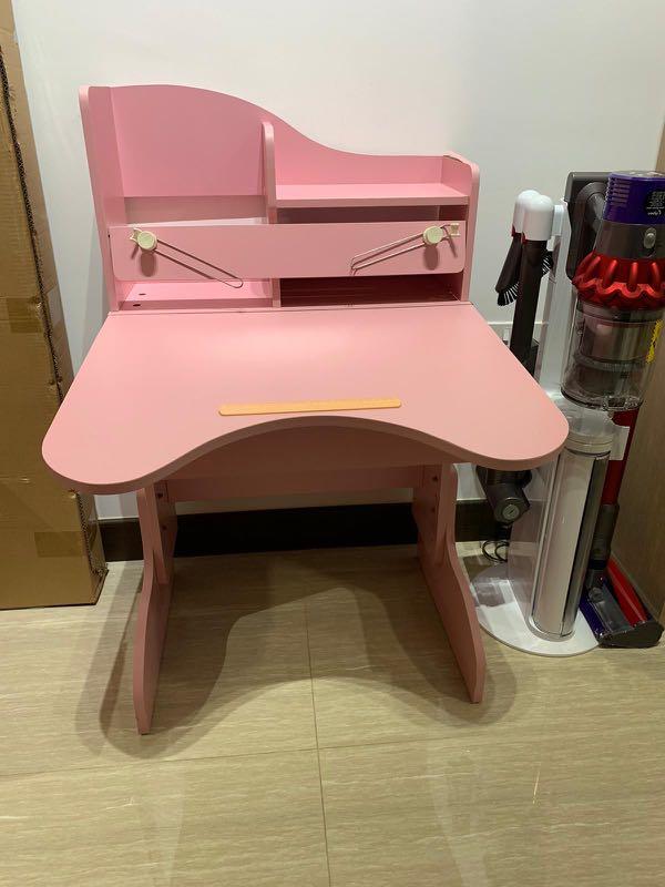 Pink study table, Furniture & Home Living, Furniture, Tables & Sets on ...
