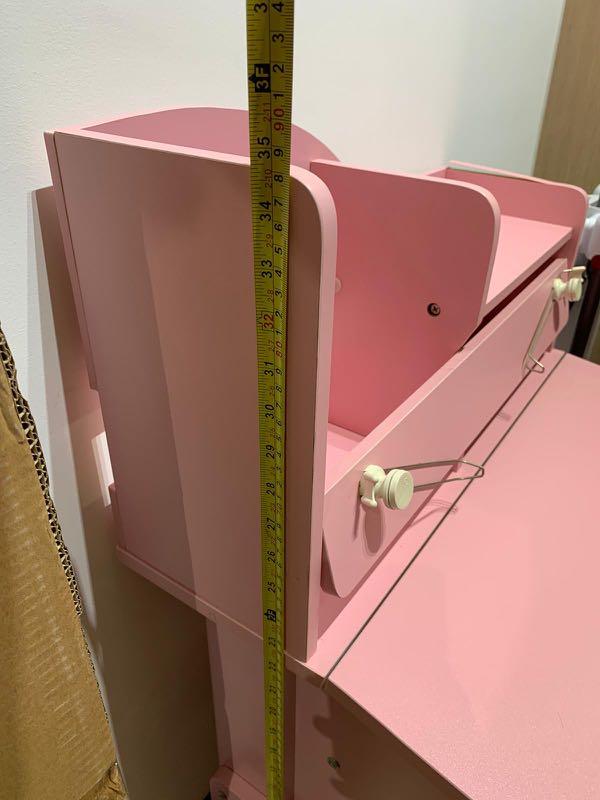 Pink study table, Furniture & Home Living, Furniture, Tables & Sets on ...