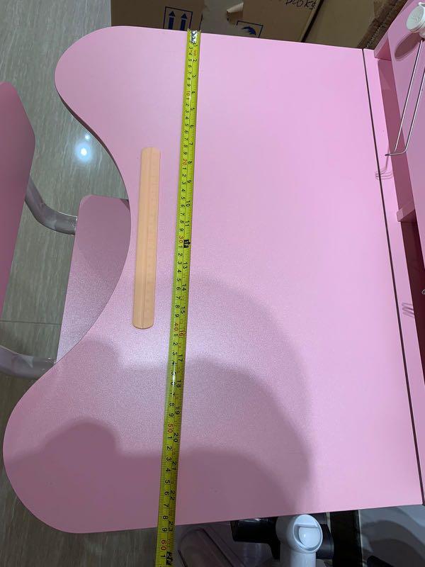 Pink study table, Furniture & Home Living, Furniture, Tables & Sets on ...