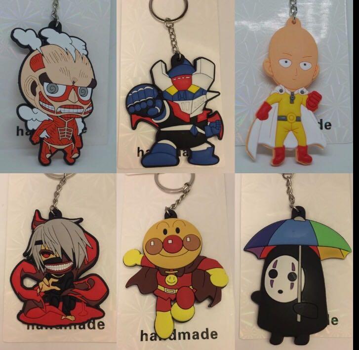 PVC Keychains Anime Dragon Ball / Naruto / One Piece / Totoro / Sailor ...