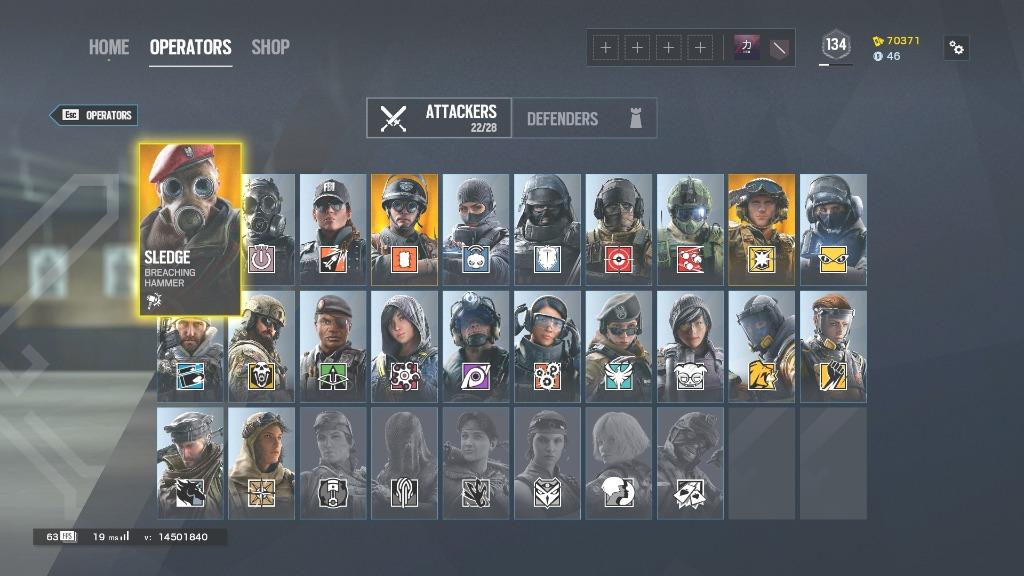Rainbow Six Siege Account, Lvl 134 70k Renown 46 R6 Credits, Video ...