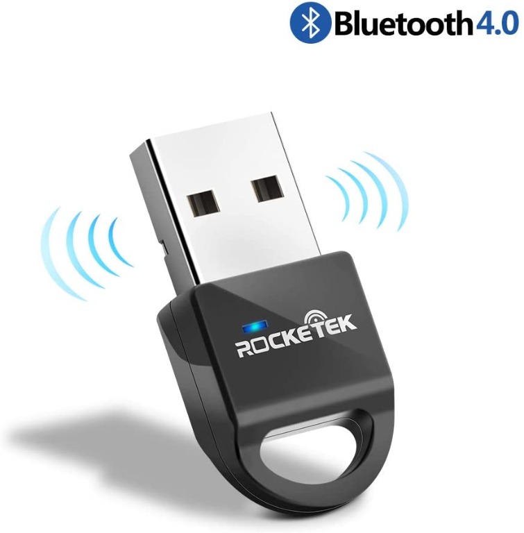 Rocketek Bluetooth 4.0 USB Dongle Adapter, Bluetooth Transmitter ...