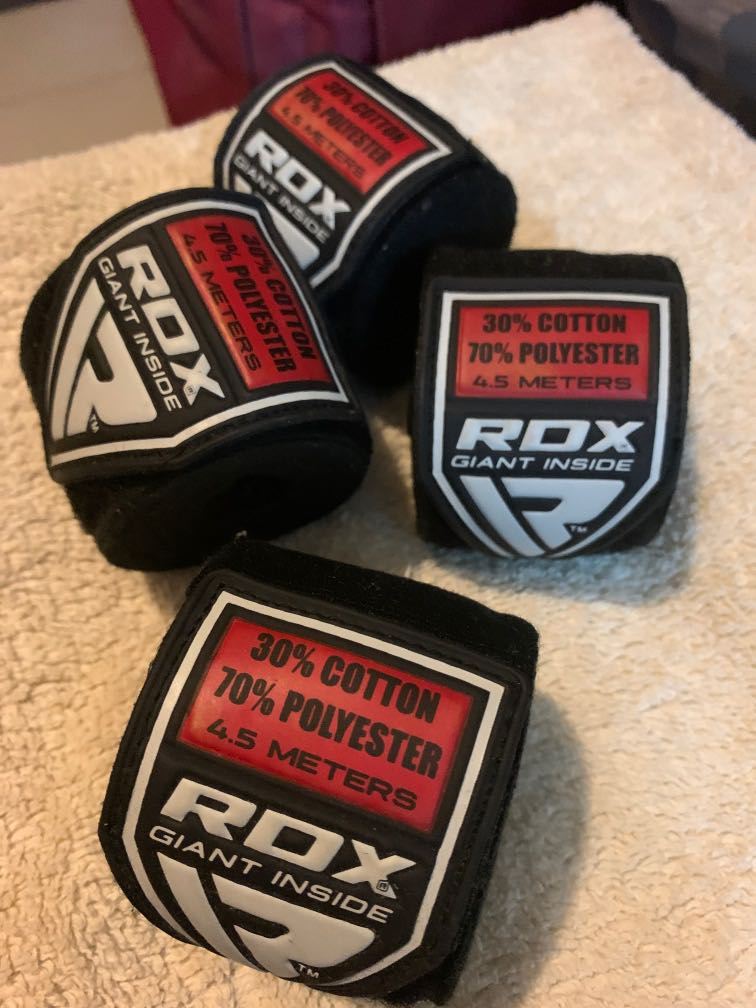 Rox hand wraps, Sports Equipment, Exercise & Fitness, Toning ...