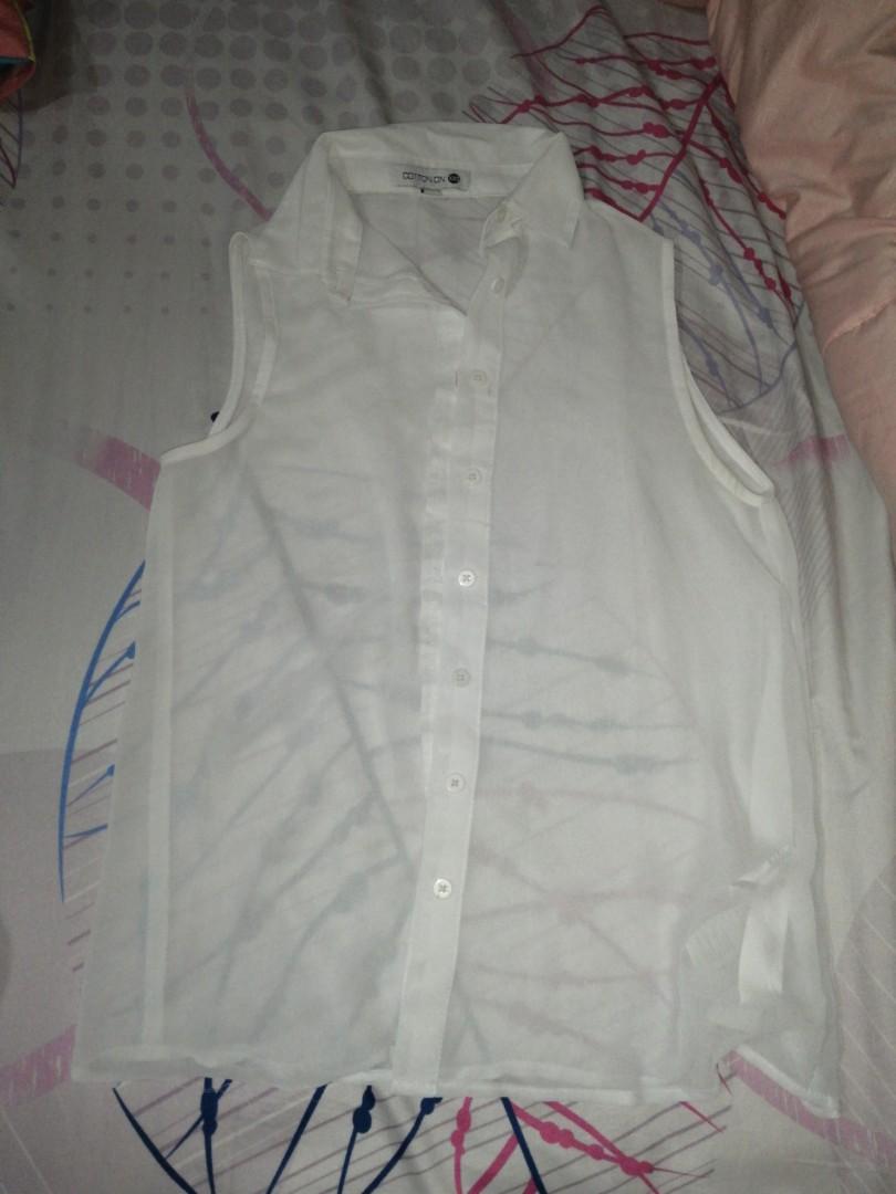 Translucent White Vest Top, Women's Fashion, Tops, Sleeveless on Carousell