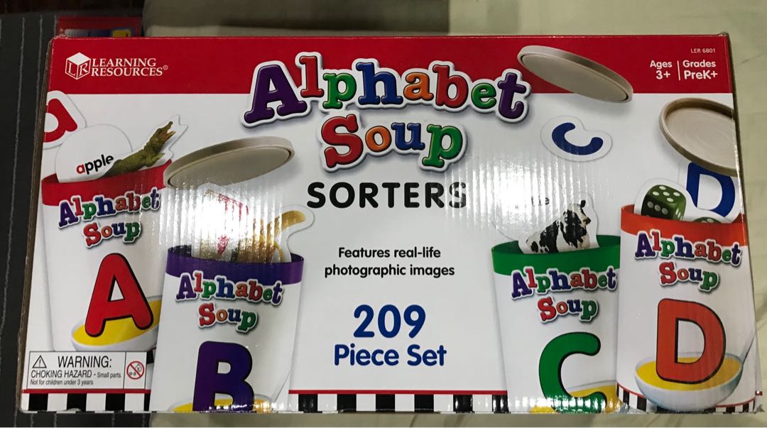 Alphabet Soup Sorters, Babies & Kids, Infant Playtime on Carousell