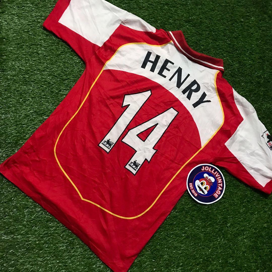 Arsenal Henry 14 Jersey, Men's Fashion, Tops & Sets, Swim Top & Rash ...