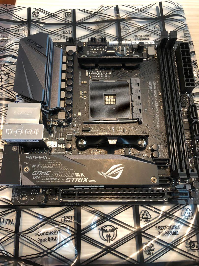 ASUS ROG Strix b450i gaming itx motherboard, 電腦＆科技, 手提電腦 - Carousell