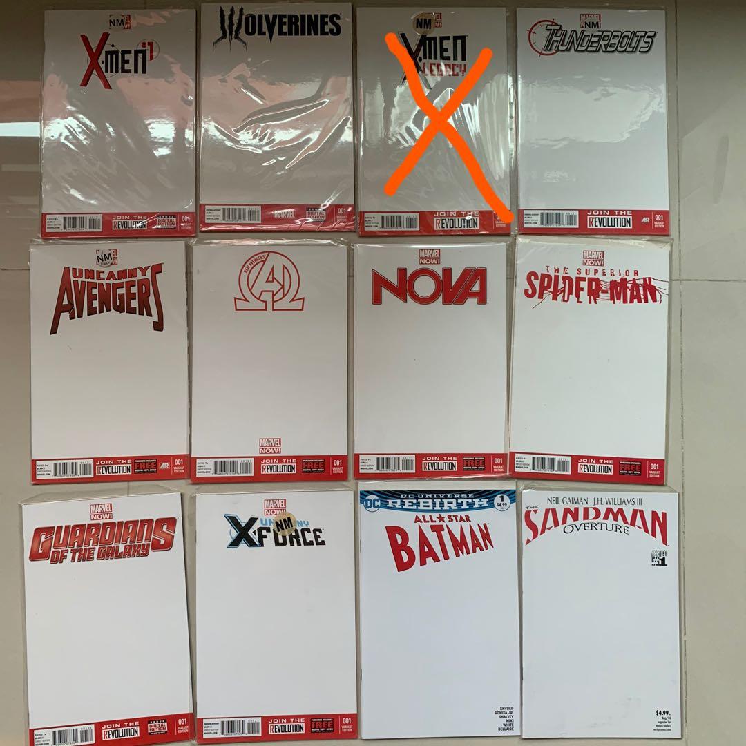 Comic blank covers from marvel and dc, Hobbies & Toys, Books ...