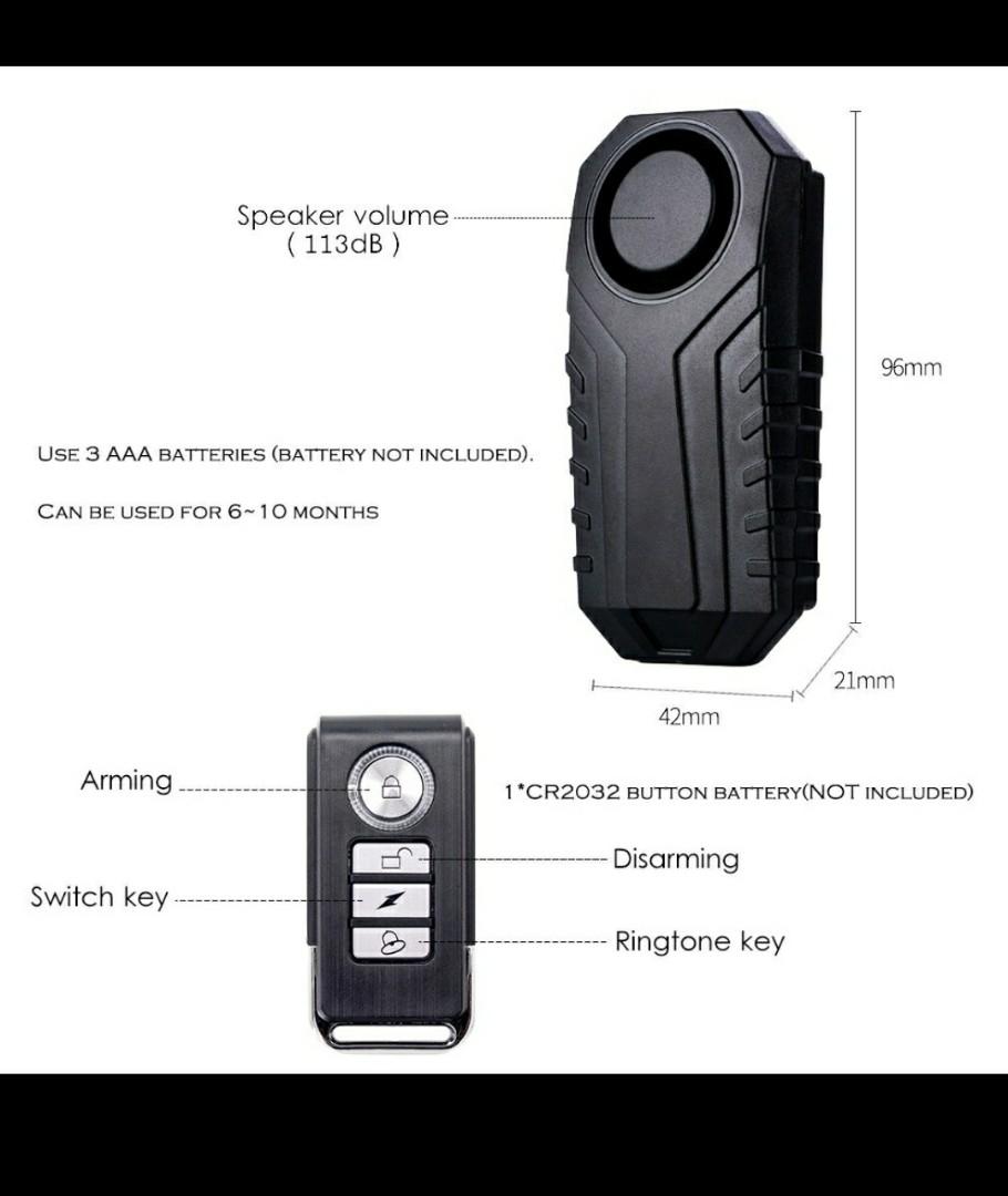 E-Bike / Bicycle /PAB Wireless Anti-Theft Remote control Alarm. Super ...