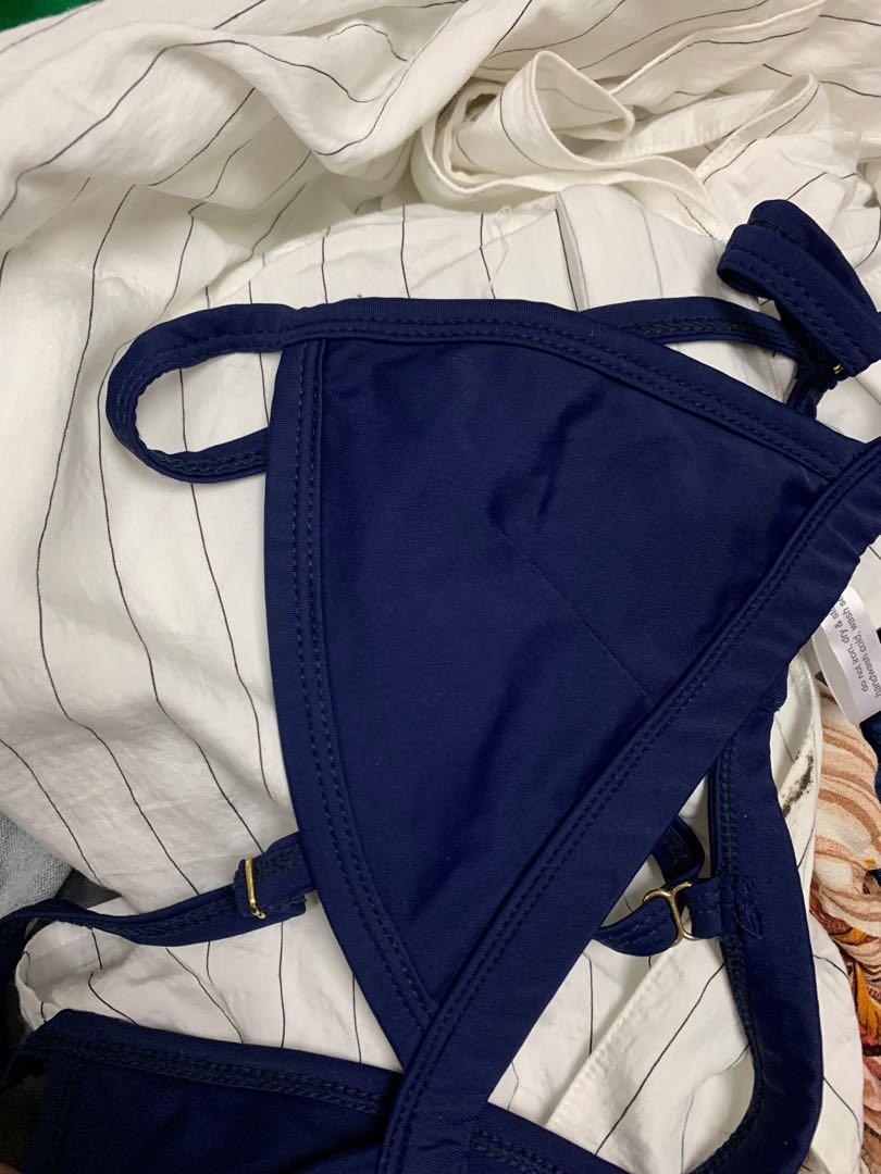 Eighth Mermaid Navy Blue Triangle Bikini Top, Women's Fashion, Tops ...