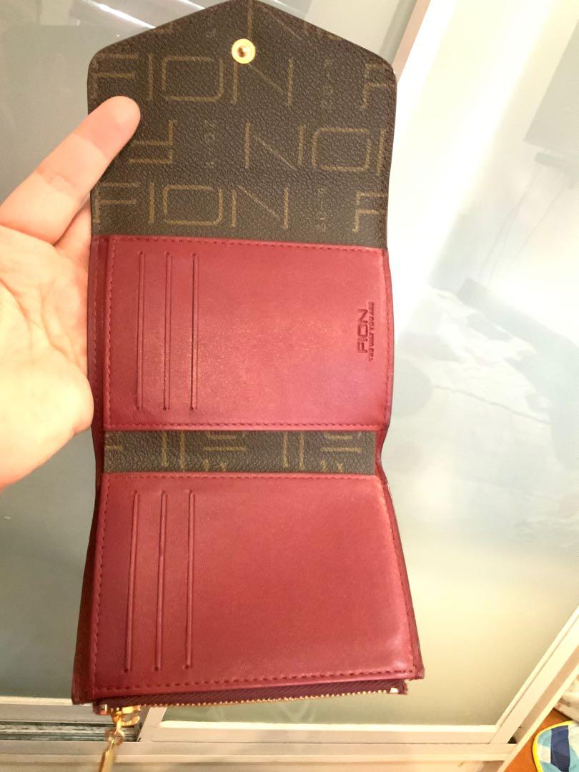 FION short wallet, Luxury, Bags & Wallets on Carousell