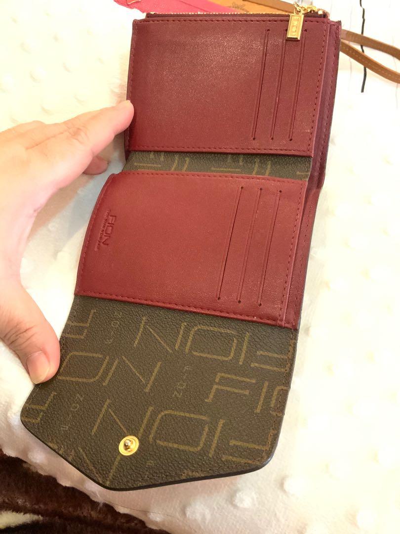 FION short wallet, Luxury, Bags & Wallets on Carousell