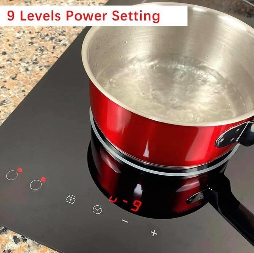 GIONIEN 30cm Ceramic Hob, Dual Rings Electric Cooker, Built in Worktop ...