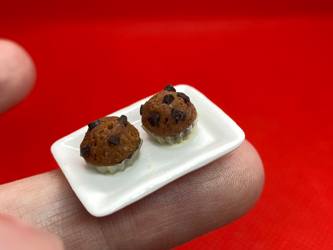 Handmade miniature chocolate muffins, clay, Design & Craft, Handmade ...