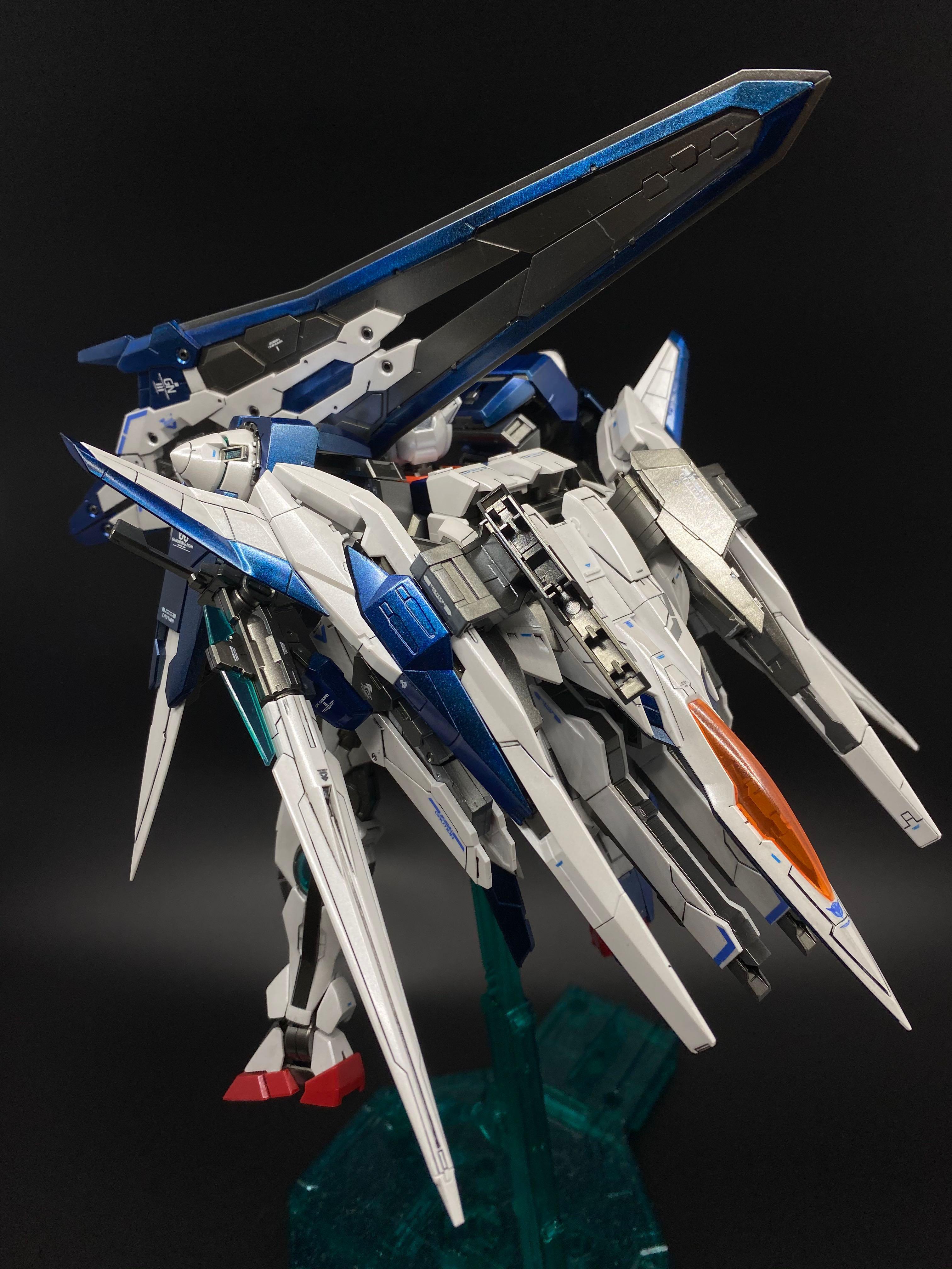 Hg rg pg Mg 1:100 gundam oo xn raiser 金屬色成品模型 帶led可著燈 metalbuild, 興趣及遊戲 ...