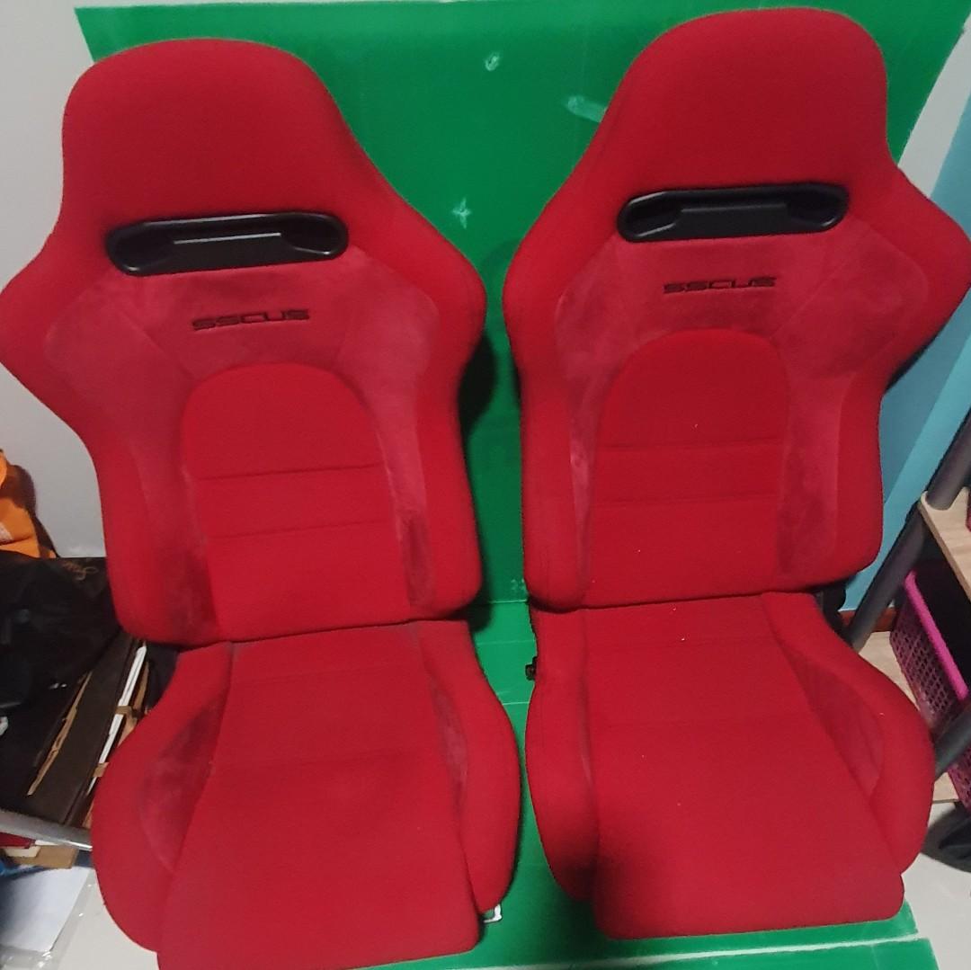 Kia Koup / Forte - Sscus E28 reclinable red sport seat one pair with ...