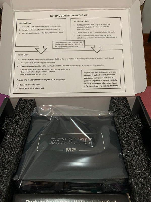MOTU M2 Audio Interface, Hobbies & Toys, Music & Media, Musical ...