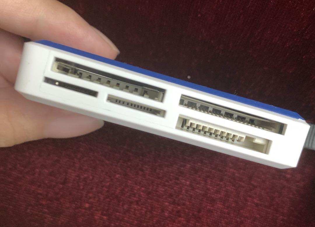 Multi Card Reader 讀卡機 + cable 缐, 電腦＆科技, 電腦周邊及配件, 電腦線、轉接線及轉換器 - Carousell