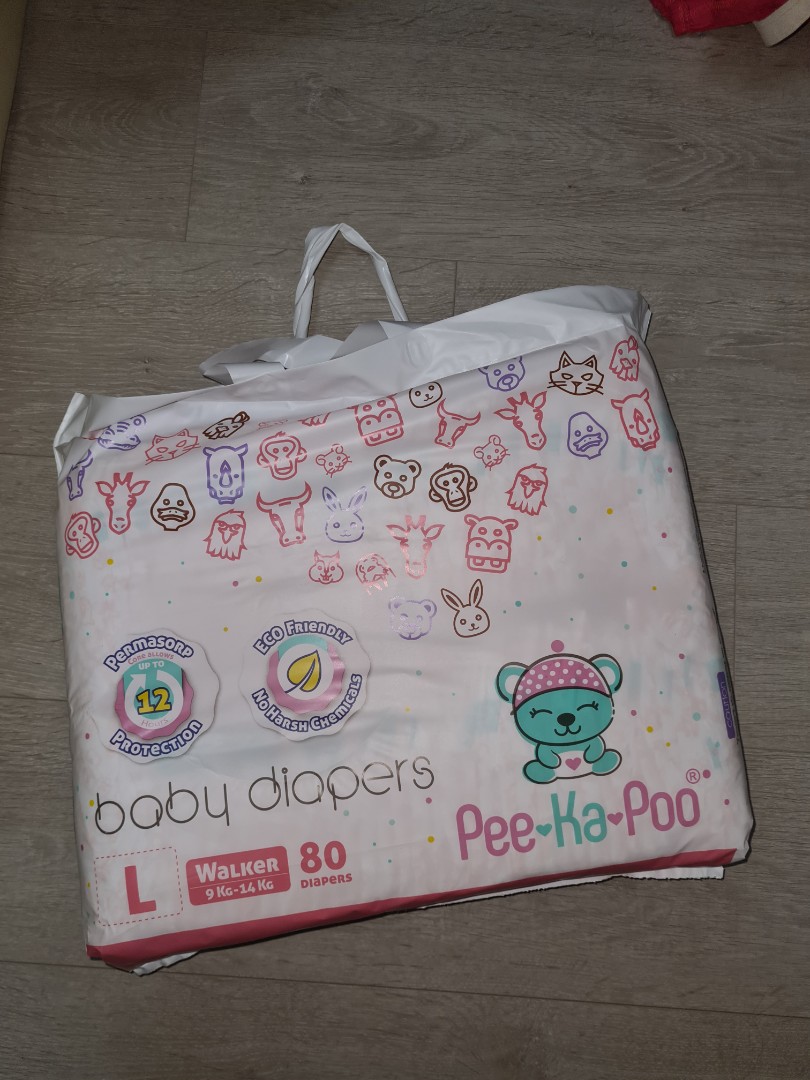 Peekapoo L tape diapera, Babies & Kids, Bathing & Changing, Diapers ...