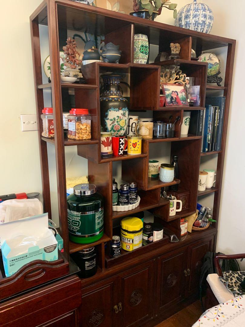 Rosewood Display Unit, 傢俬＆家居, 傢俬, 櫃子、組合櫃及置物架 - Carousell