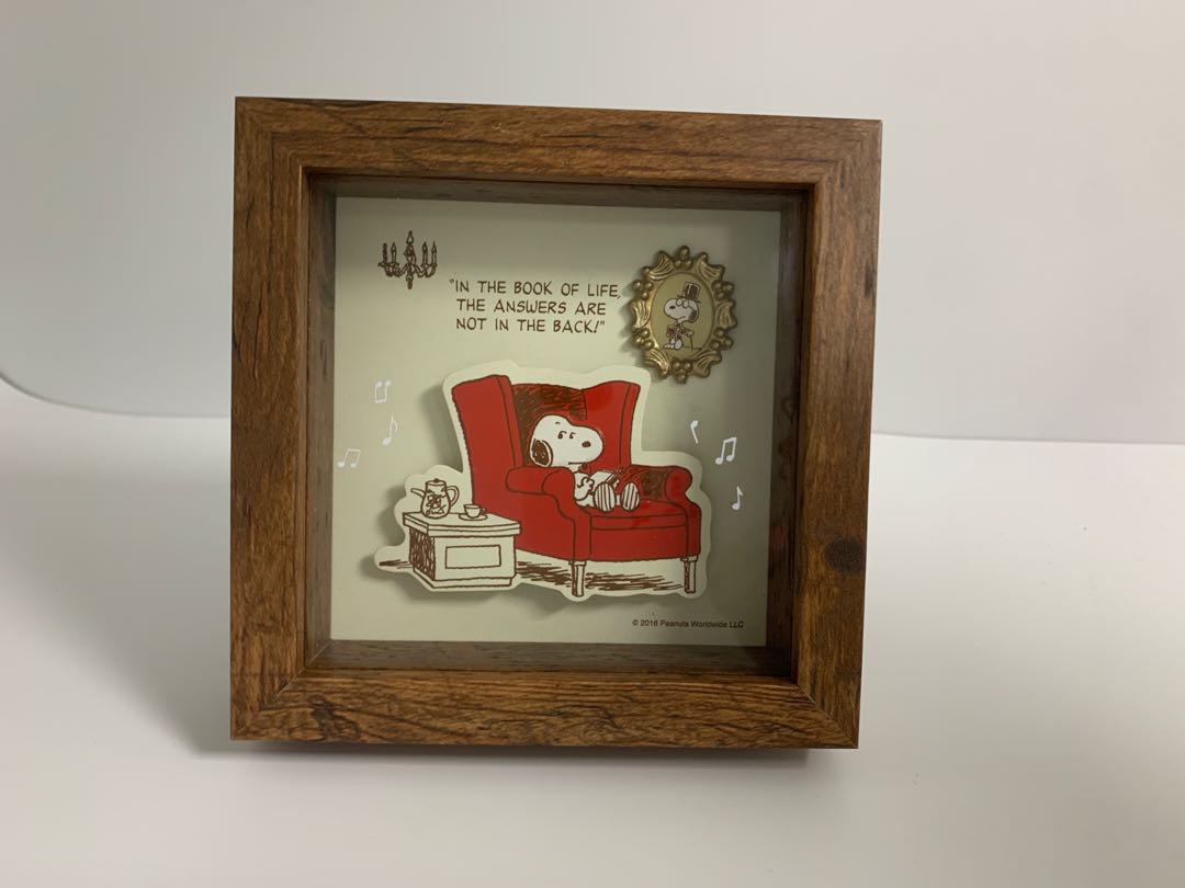 Snoopy wooden Photo Frame, Furniture & Home Living, Home Decor, Frames ...
