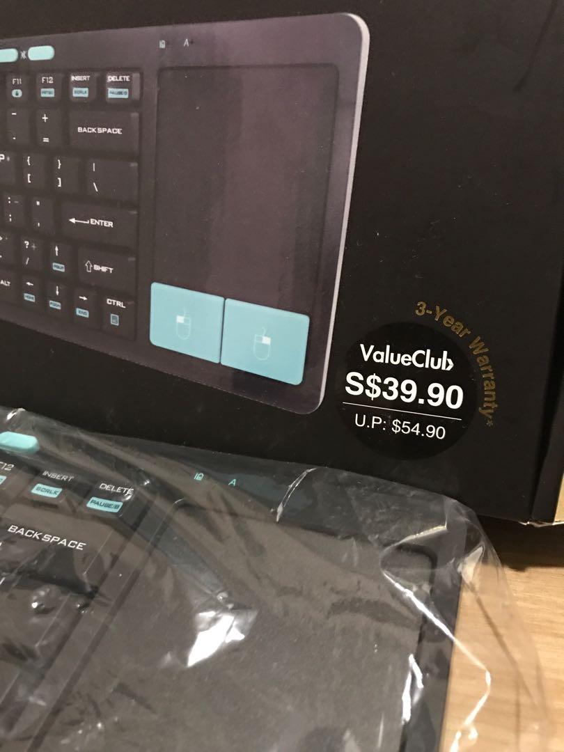 VALORE wireless keyboard with touchpad, Computers & Tech, Parts & Accessories, Computer Keyboard ...