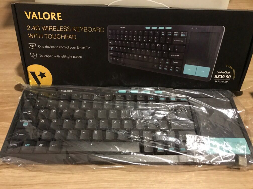 VALORE wireless keyboard with touchpad, Computers & Tech, Parts & Accessories, Computer Keyboard ...