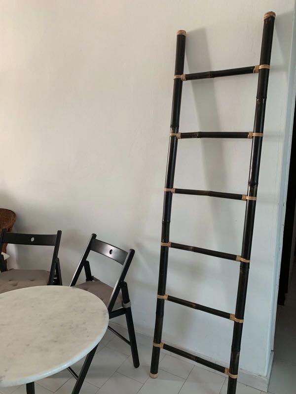 Bamboo ladder rack, Furniture & Home Living, Furniture, Shelves ...