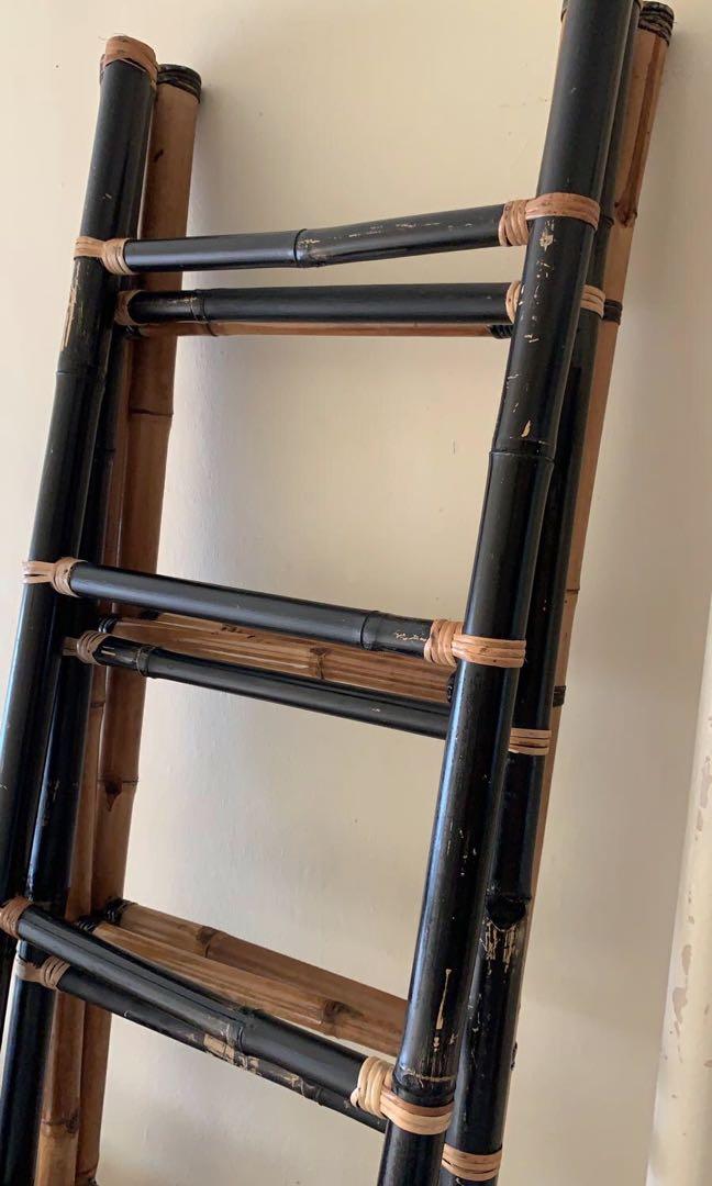 Bamboo ladder rack, Furniture & Home Living, Furniture, Shelves ...