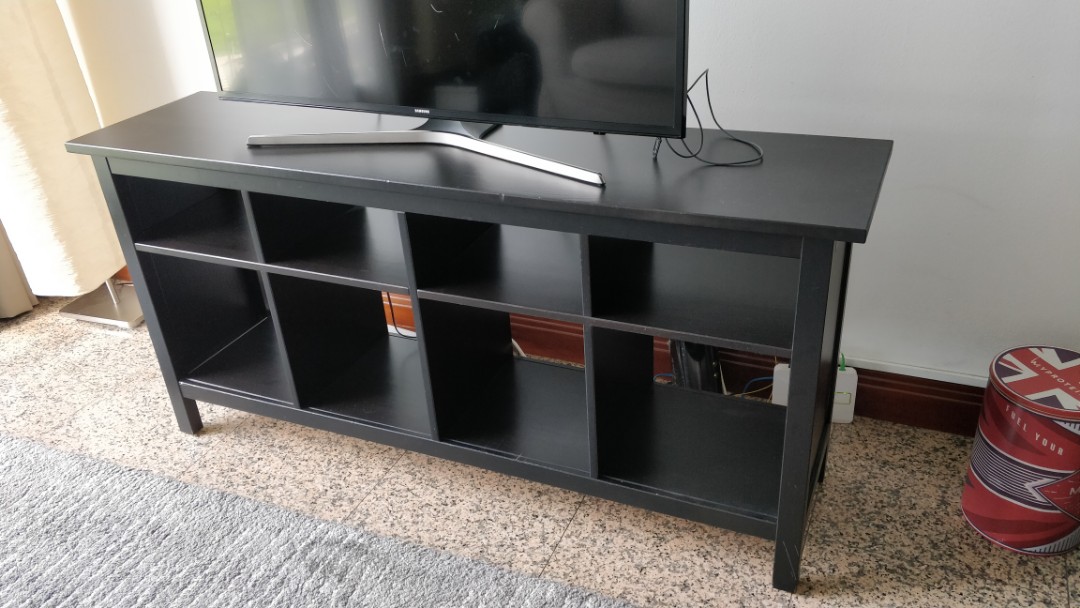 Black TV / Shelving Unit, Furniture & Home Living, Furniture, Shelves ...