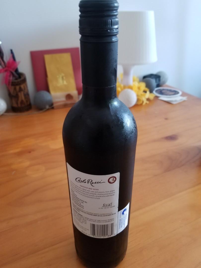 Carlo Rossi California Smooth Red Wine 75cl, Food & Drinks, Alcoholic ...
