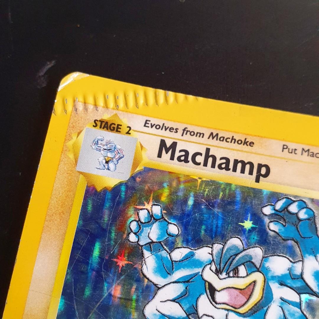 Crimped pokemon card Machamp 1st edition (Factory defect), Hobbies ...