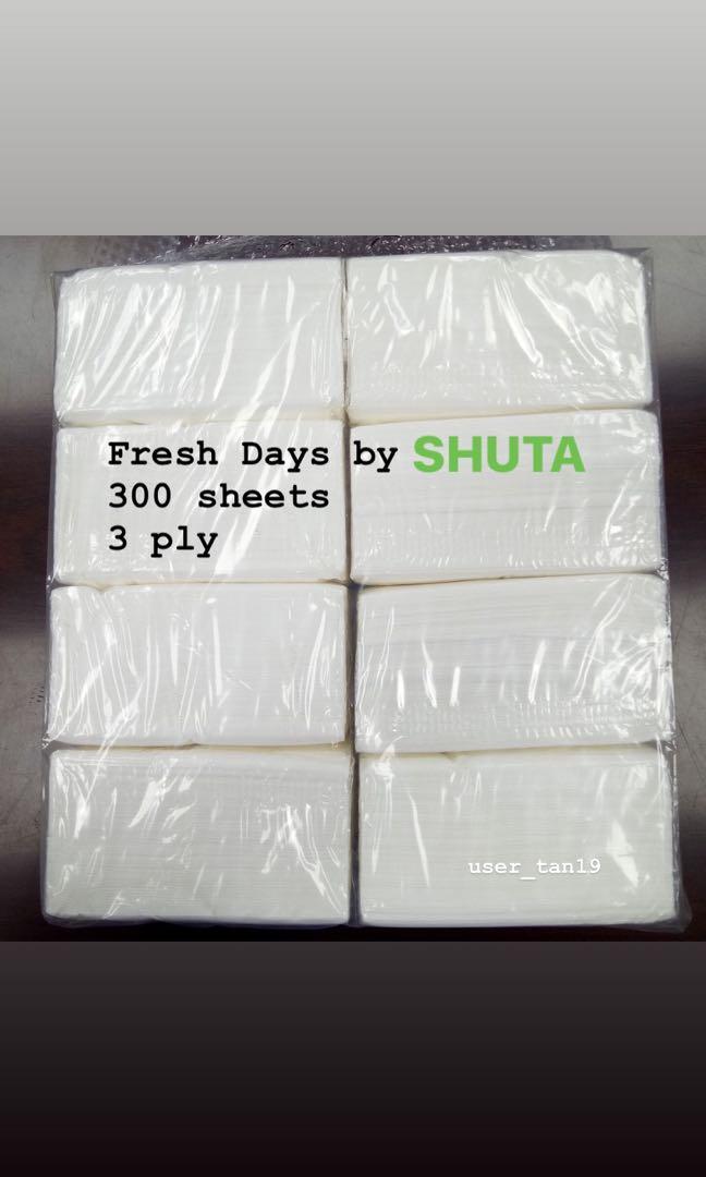 Fresh Days Facial Tissue by Shuta 300’s (8 packs), Beauty & Personal ...