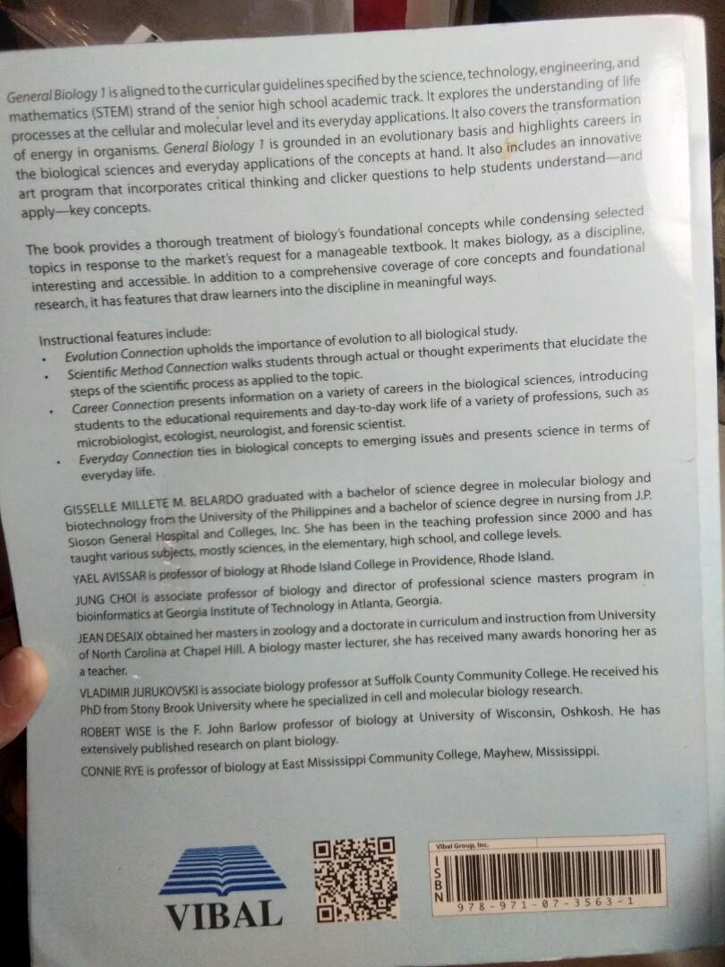 GENERAL BIOLOGY 1 Philippine edition by Gisselle Millete M. Belardo ...