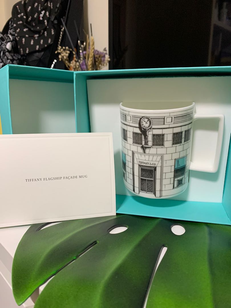 Limited Tiffany flagship facade mug, Luxury, Accessories on Carousell