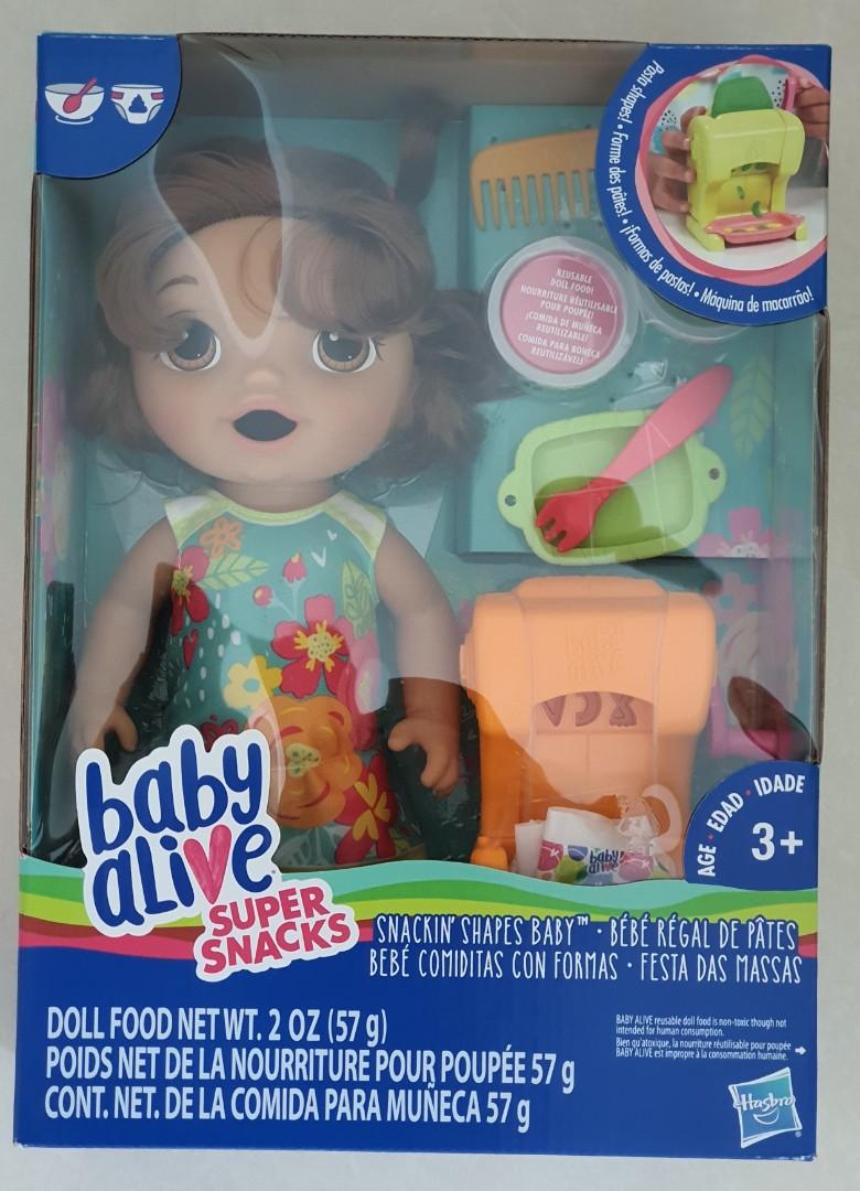 (Ltd stock!) Hasbro Baby Alive Snackin’ Shapes (Brown Hair), Babies ...