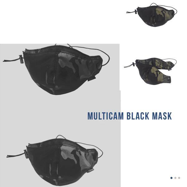 Multicam Black Tactical Face Mask, Health & Nutrition, Face Masks ...