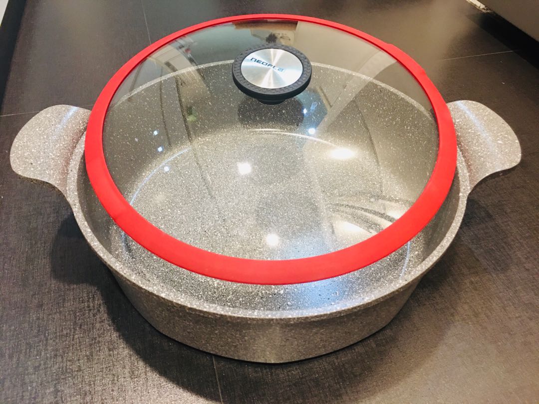 Neoflam Korean Premium Pote Series 32cm Low Casserole, Furniture & Home ...
