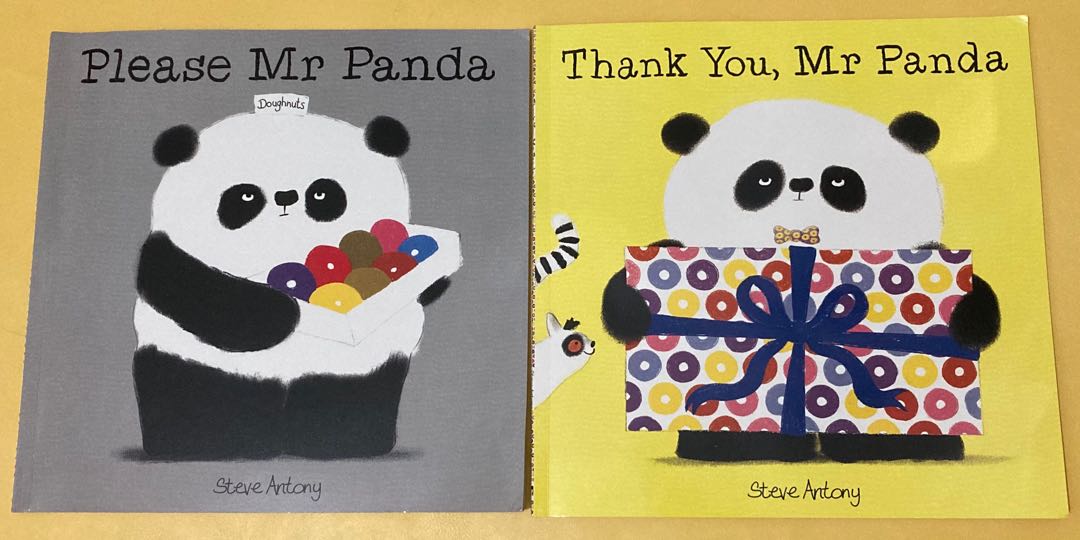 Please Mr Panda / Thank You Mr Panda 熊貓先生品格繪本英文版, 書本 & 文具, 小朋友書 - Carousell