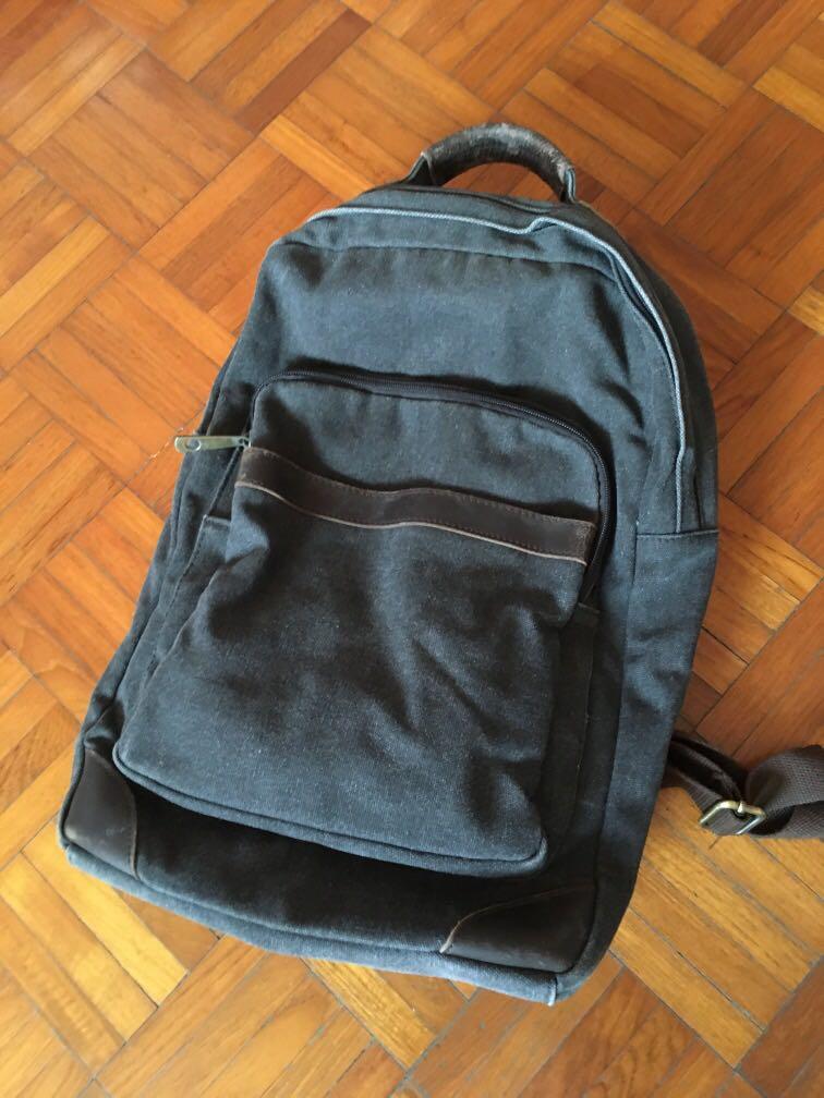 Rugged dark grey backpack, Men's Fashion, Bags & Wallets, Backpacks on ...