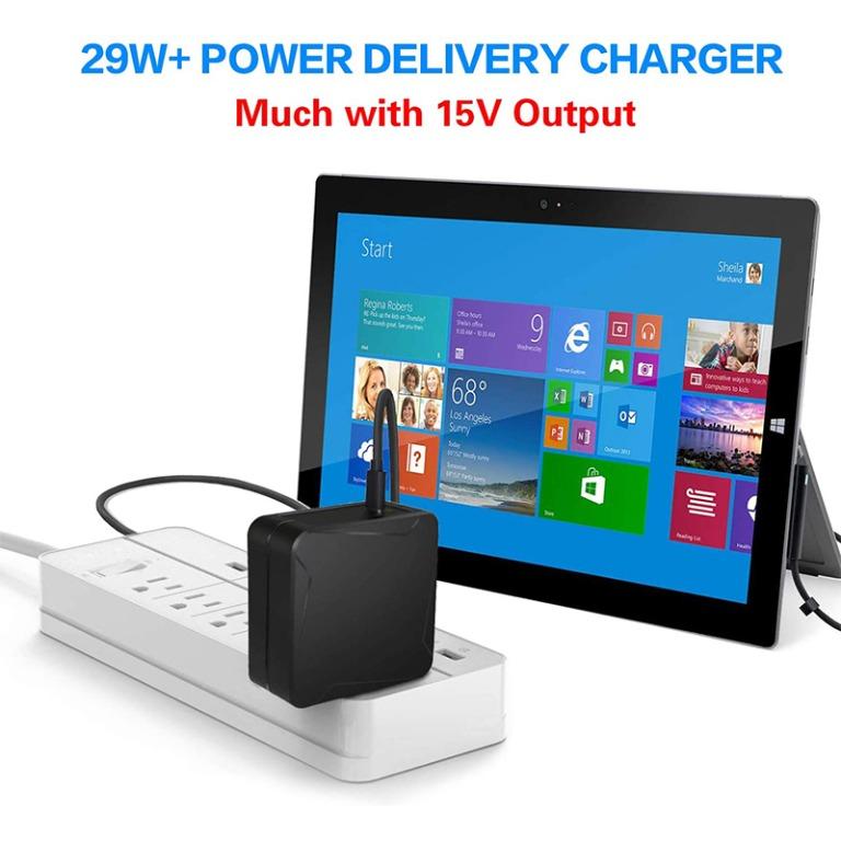 Surface Pro Connector to USB-C Charging Cable for Microsoft Surface ...