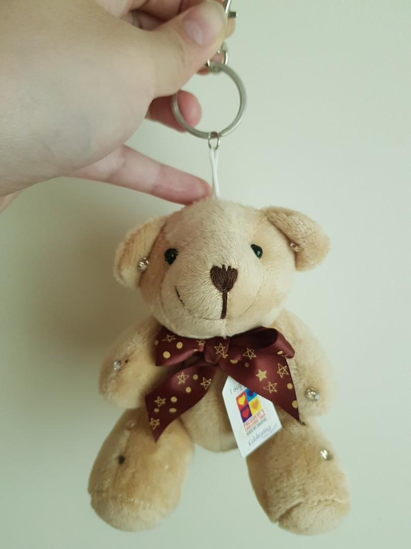 Teddy Bear Keychain, Hobbies & Toys, Toys & Games on Carousell