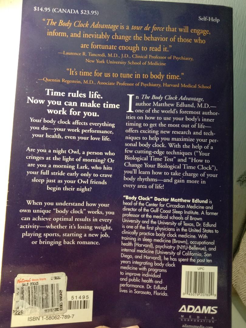 The Body Clock Advantage, Hobbies & Toys, Books & Magazines, Children's ...