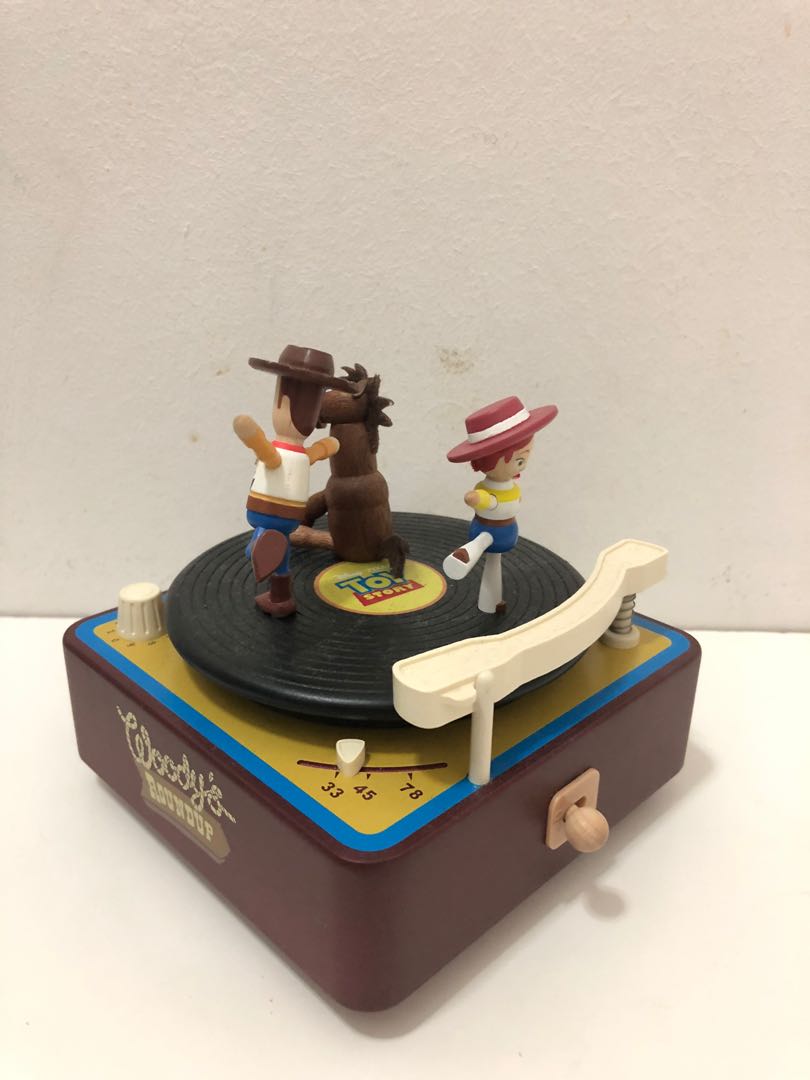 Toy Story Woody Record Player Music Box - Disney collection, Hobbies ...