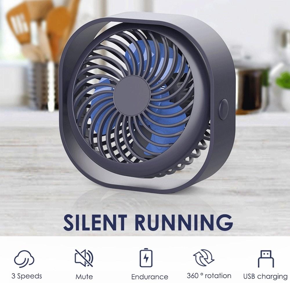 Usb Fan Mini Fan Kipas Angin Mute 360 Degree Rotation Portable Fan with ...