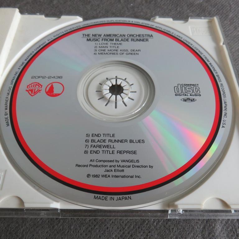 Vangelis 配樂．BLADE RUNNER 電影原聲 CD (82年 日本版 TO, 側帶付; 無 iFPi) 1800yen, 興趣及 ...