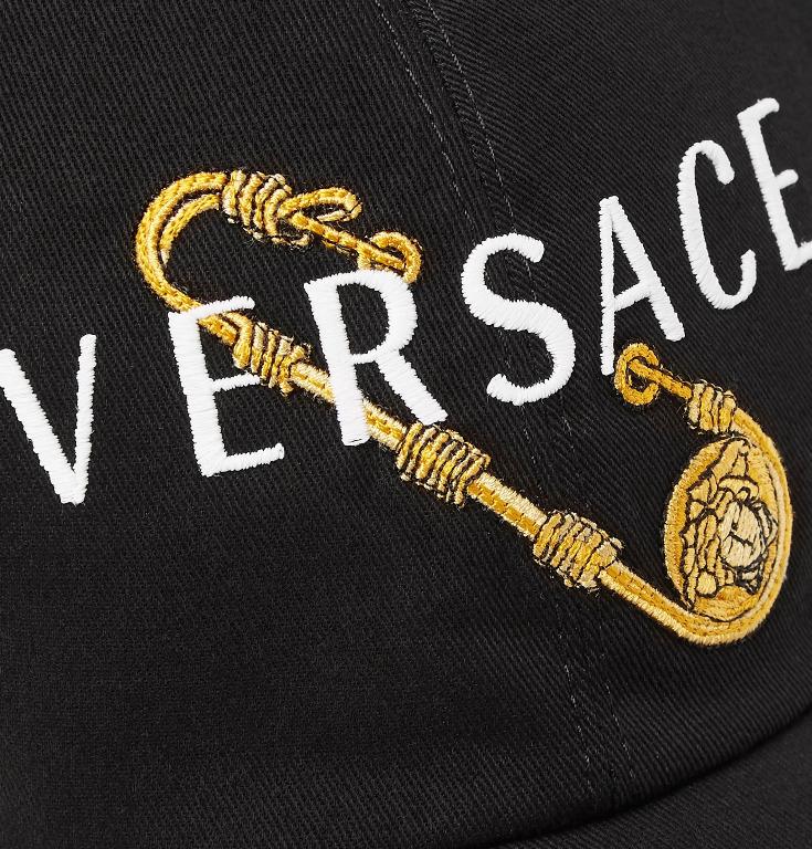 Versace Cap Logo Black Medusa, Men's Fashion, Watches & Accessories ...