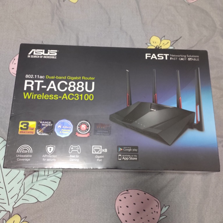 [全新行貨] ASUS AC3100 RT-AC88U 華碩 雙頻雙 WAN 電競專用路由器 Dual Band WiFi Gaming ...